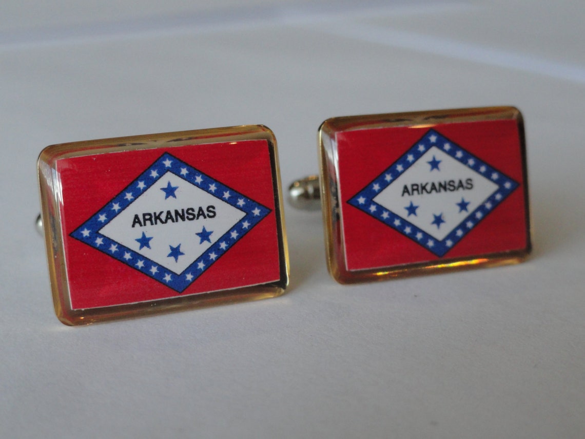 Arkansas State Flag Cufflinks Lapel Pins Tie Bars Earrings - Etsy