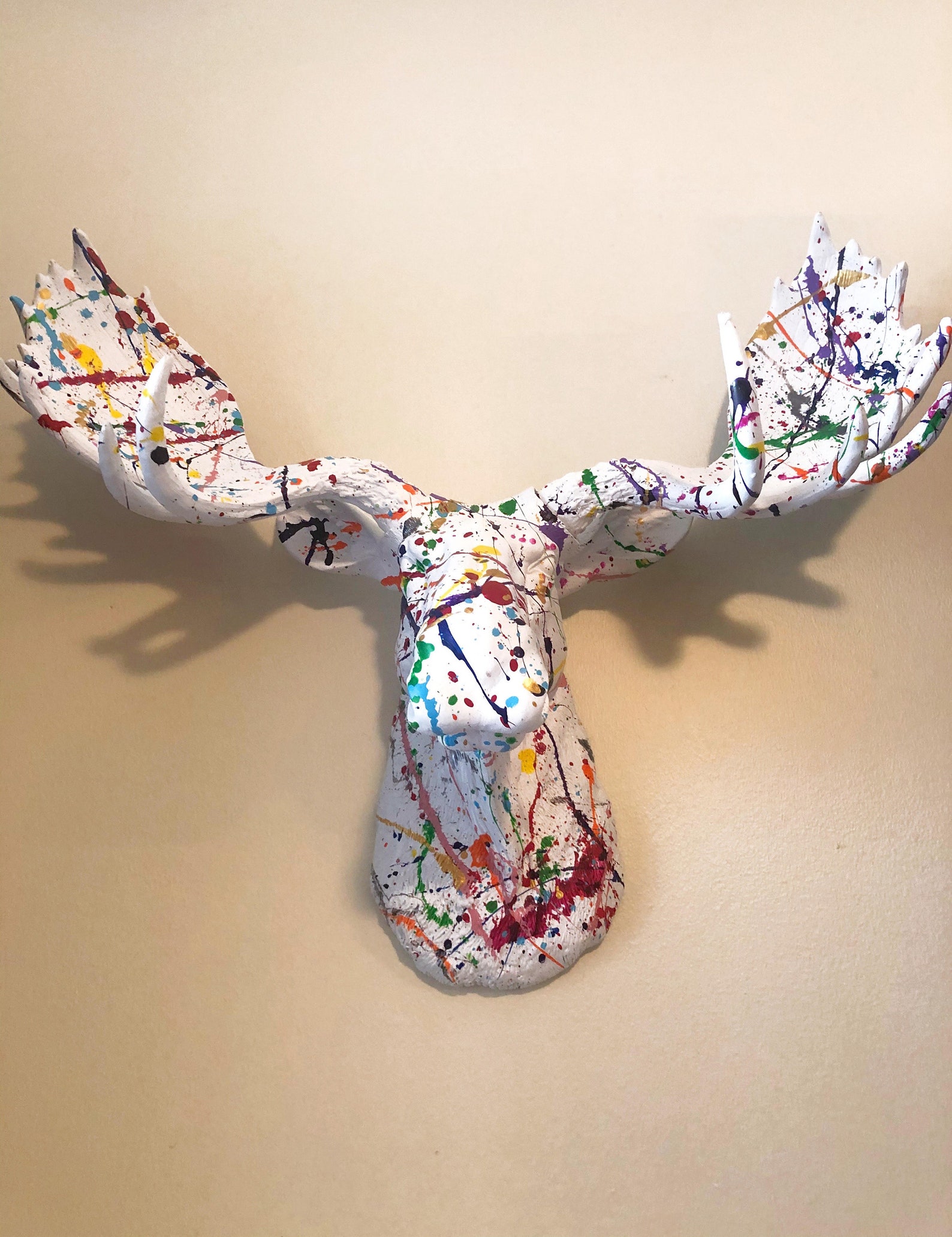 Abstract Expressionist Elephant Head Custom Painted Animal - Etsy