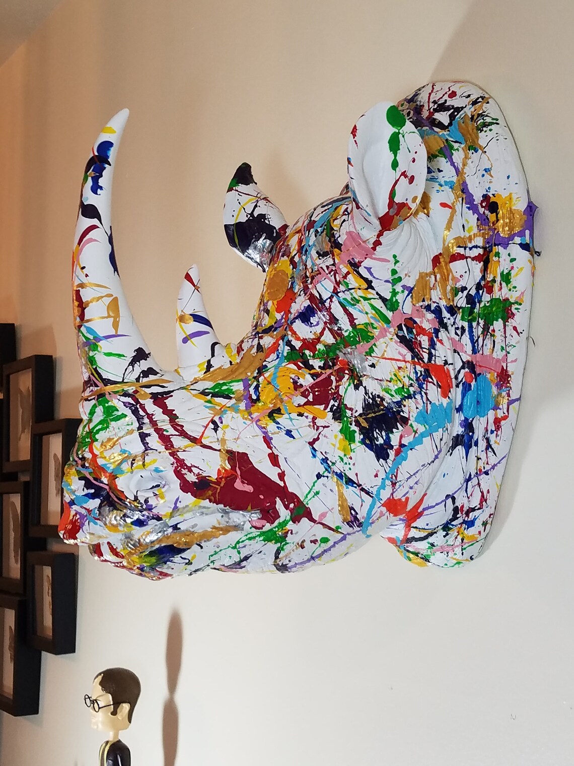 Abstract Expressionist Rhinoceros or Rhino Head Custom - Etsy