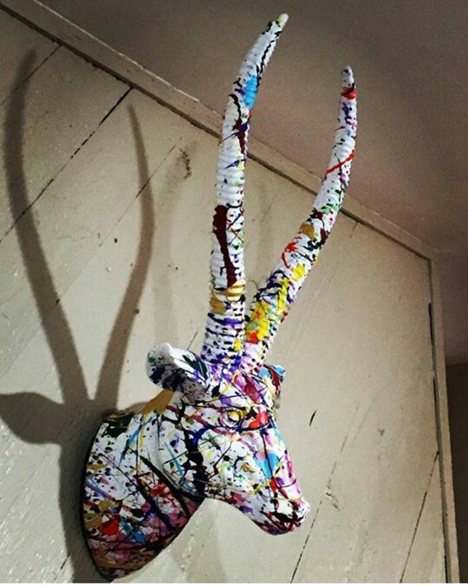 Abstract Expressionist Elephant Head Custom Painted Animal - Etsy