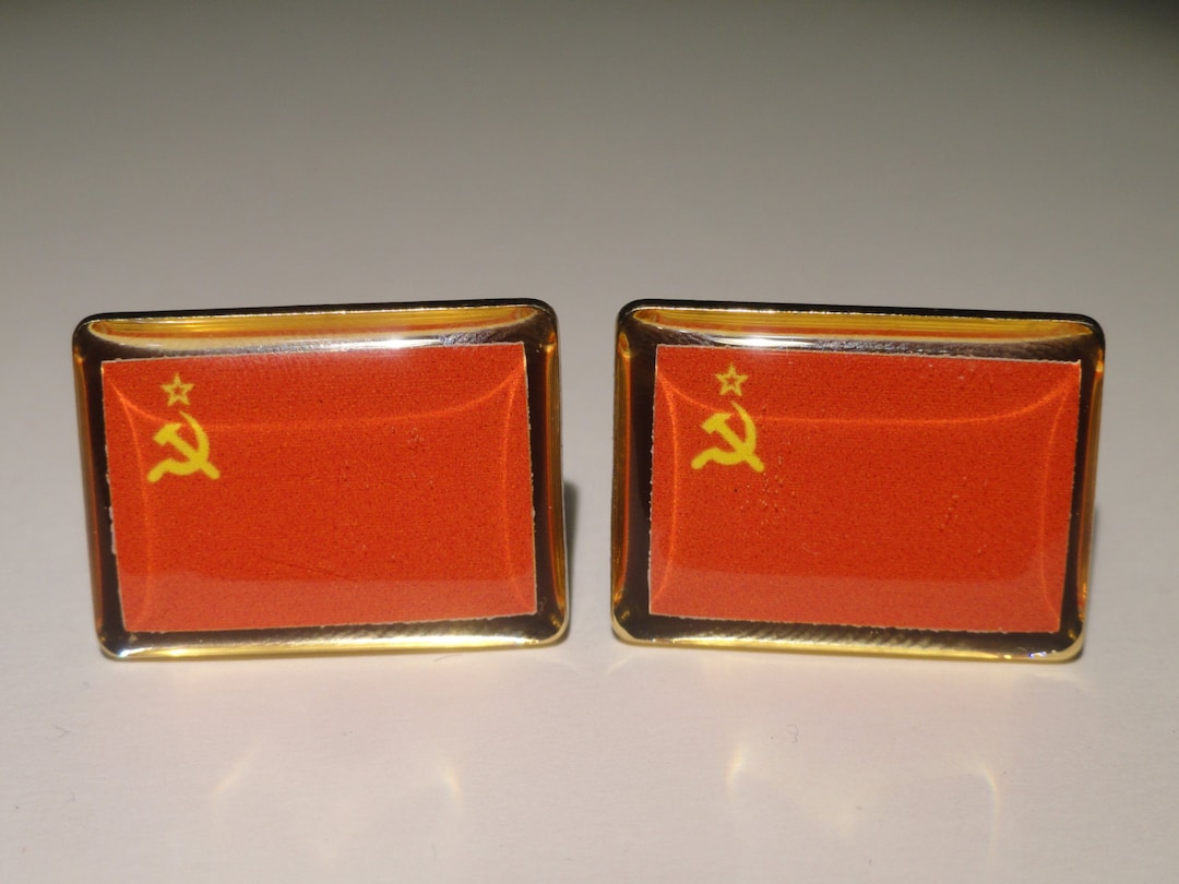 Soviet Union Flag Cufflinks, Lapel Pins, Tie Bars, Earrings, Jewelry ...