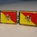 Sicilian Flag Cufflinks, Lapel Pins, Tie Bars, Earrings, Jewelry and ...