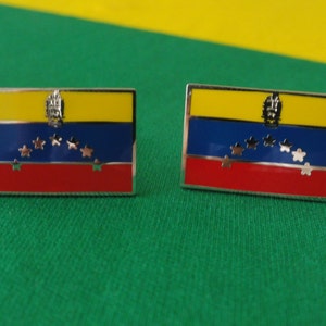 Venezuelan Flag Cufflinks, Lapel Pins, Tie Bars, Earrings, Jewelry and ...