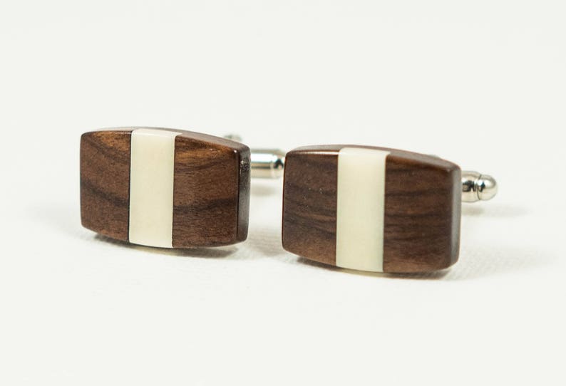Bolivian Rosewood and Tagua Nut Ivory Cufflinks Accessories - Etsy