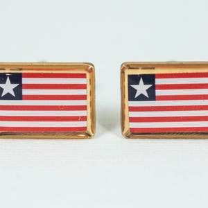 Liberia Flag Cufflinks, Lapel Pins, Tie Bars, Earrings, Jewelry and ...