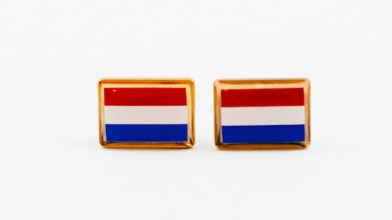 Dutch Flag Cufflinks Lapel Pins Tie Bars Earrings Jewelry - Etsy