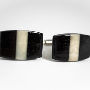 Ebony and Ivory Cufflinks -- Tagua Nut Ivory and Ebony Wood Accessories ...
