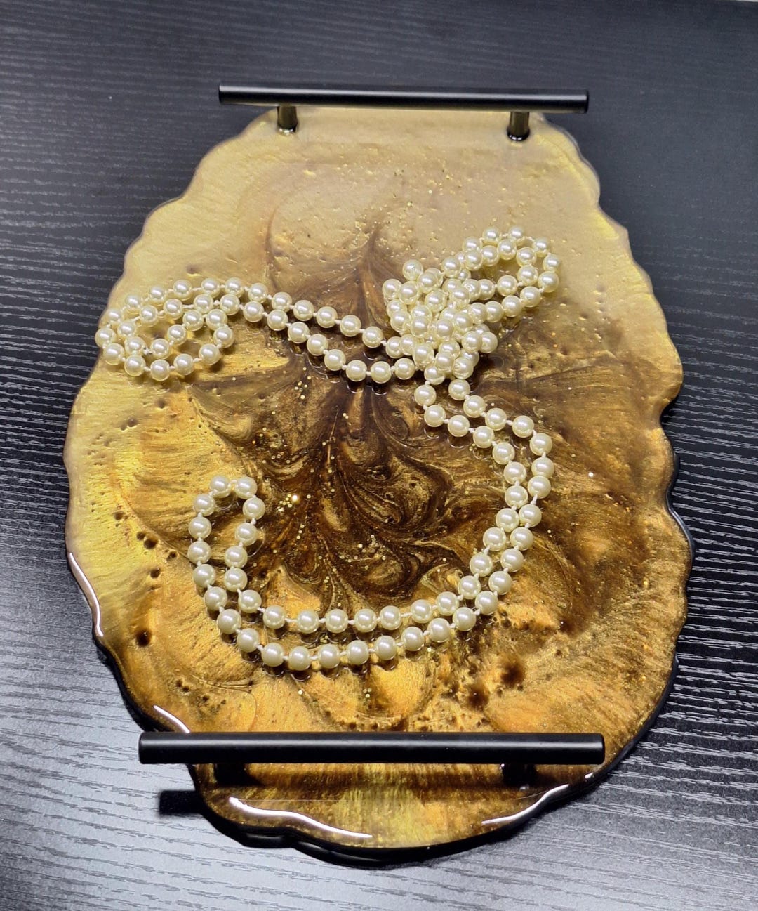 Resin Centerpiece Tray: Warm Colors, Unique Design - Etsy