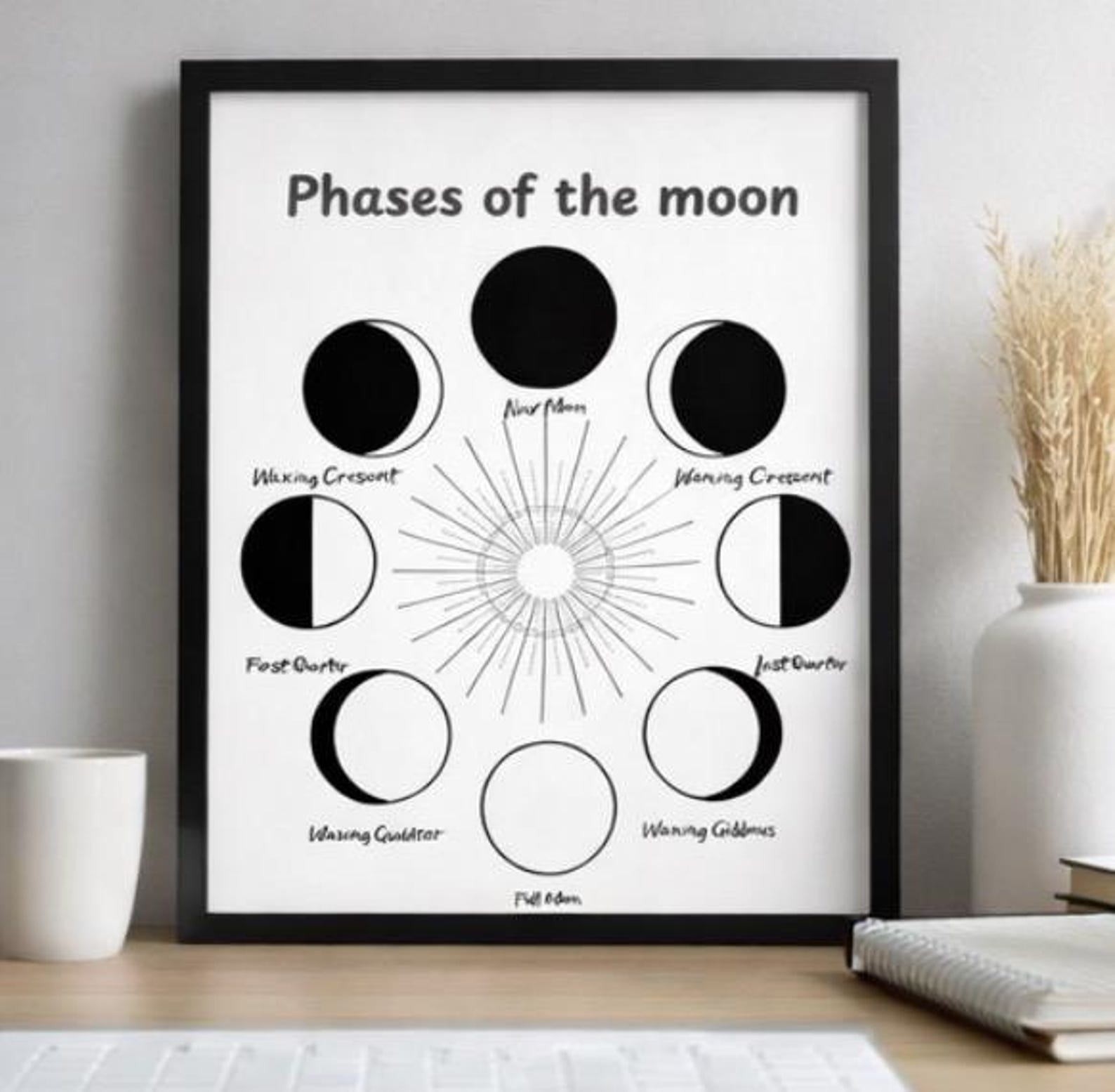 Phases of the Moon Individual Symbolism Mat & Guide | Charm Casting for ...