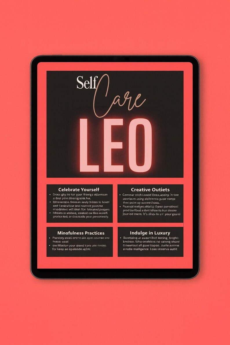 Leo Self-care Guide – Zodiac Printable PDF - Etsy