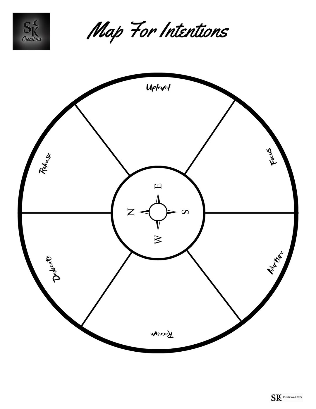 Map for Intention Charm Casting Mat Printable PDF Download - Etsy