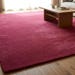 Solid Dark Pink Area Rug - Minimalist Earth Tone Wool Carpet - Modern ...