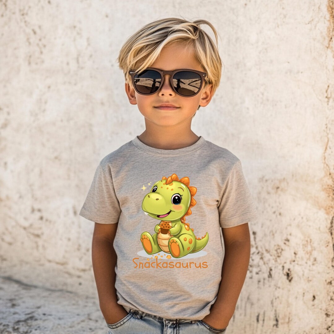 Snackasaurus Toddler Tee | Cute Dinosaur Snack Shirt - Etsy