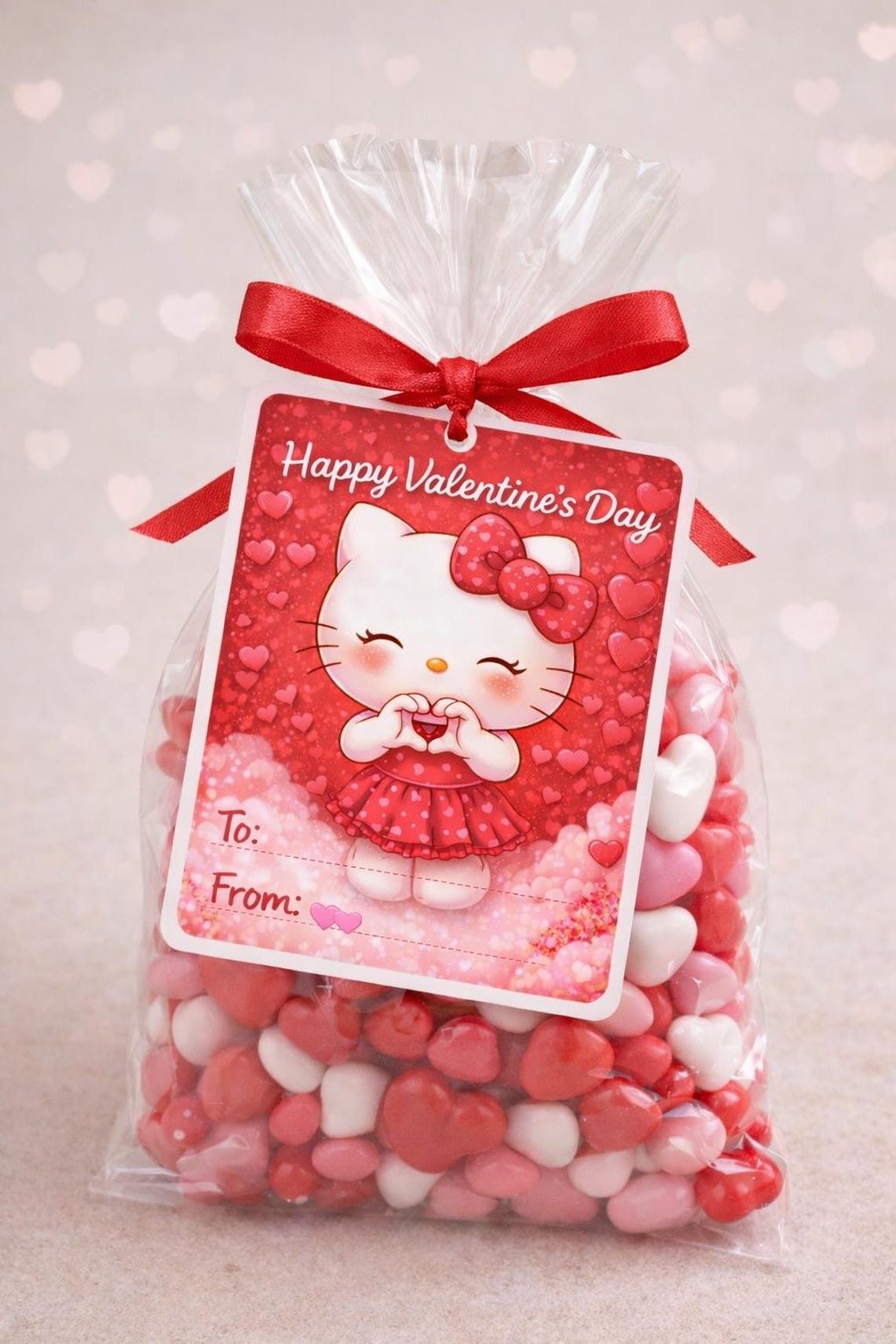 Kitty Valentine’s Day Printable Set | Cute Kawaii Cat Cards, Gift Tags ...