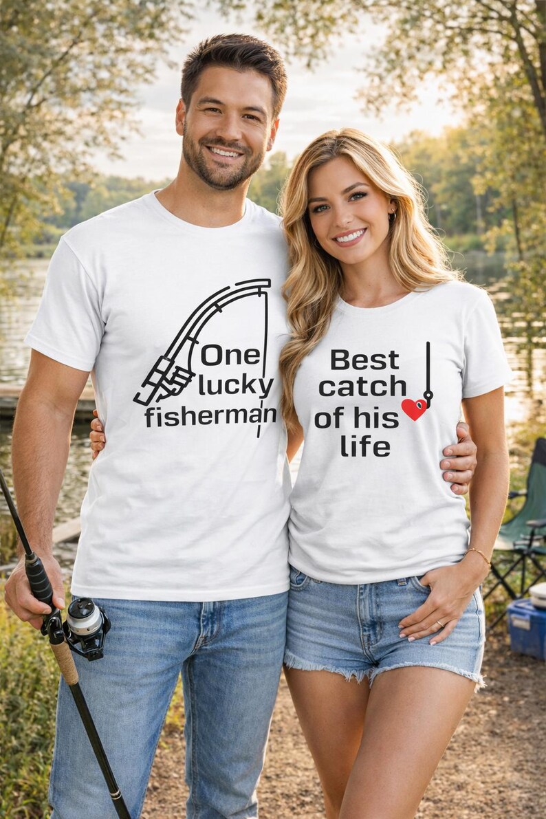 Funny Fishing Couple Shirts, Anniversary Gift, Matching Graphic Tees - Etsy