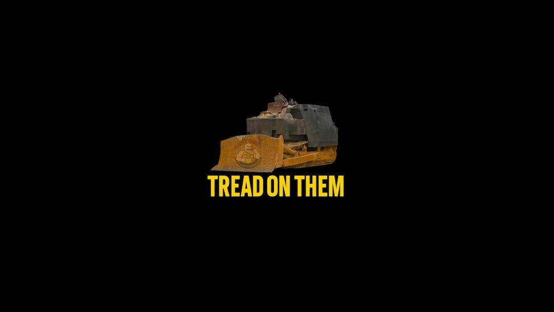 Tread on Them Armored Bulldozer Gym Meme T-shirt Design DTF Digital ...