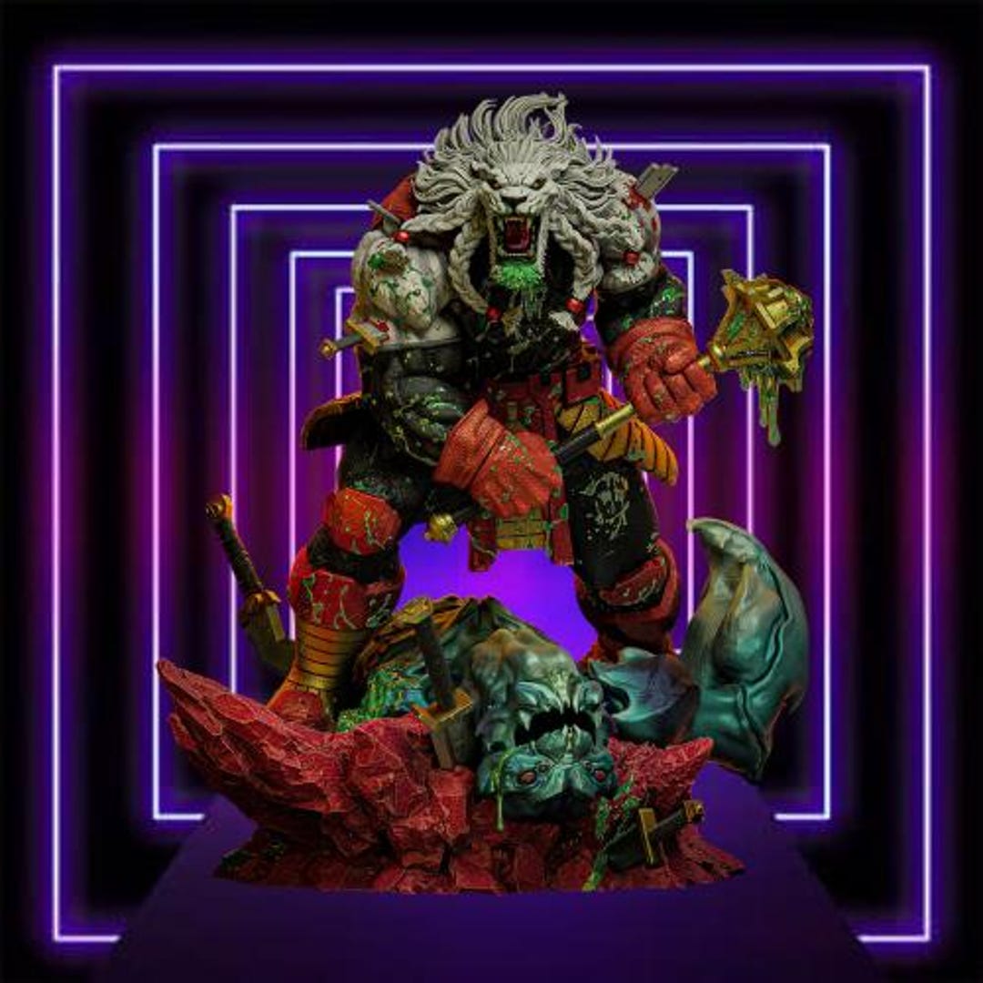 Battle Beast Fanart STL Statue | 1/7 Scale | Brutal Warrior Pose With ...