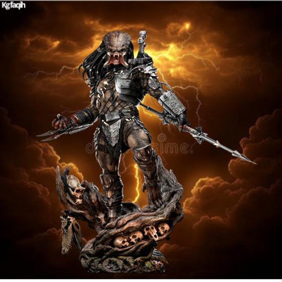 3D STL Print Predator Fanart STL Statue + Bust | 1/6 Scale | Trophy ...