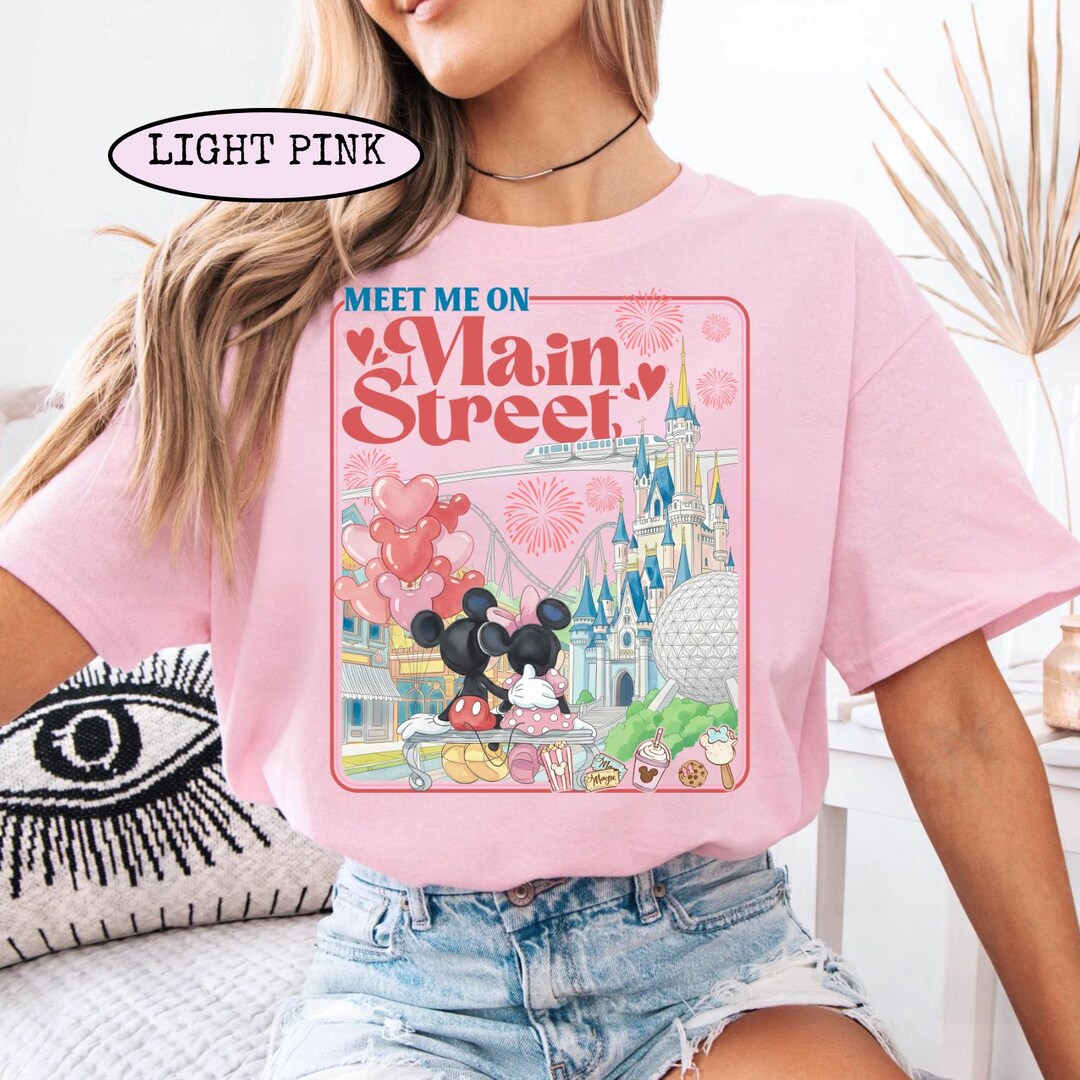 Retro Mickey Minnie Meet Me on Main Street Shirt, Main Street Park ...