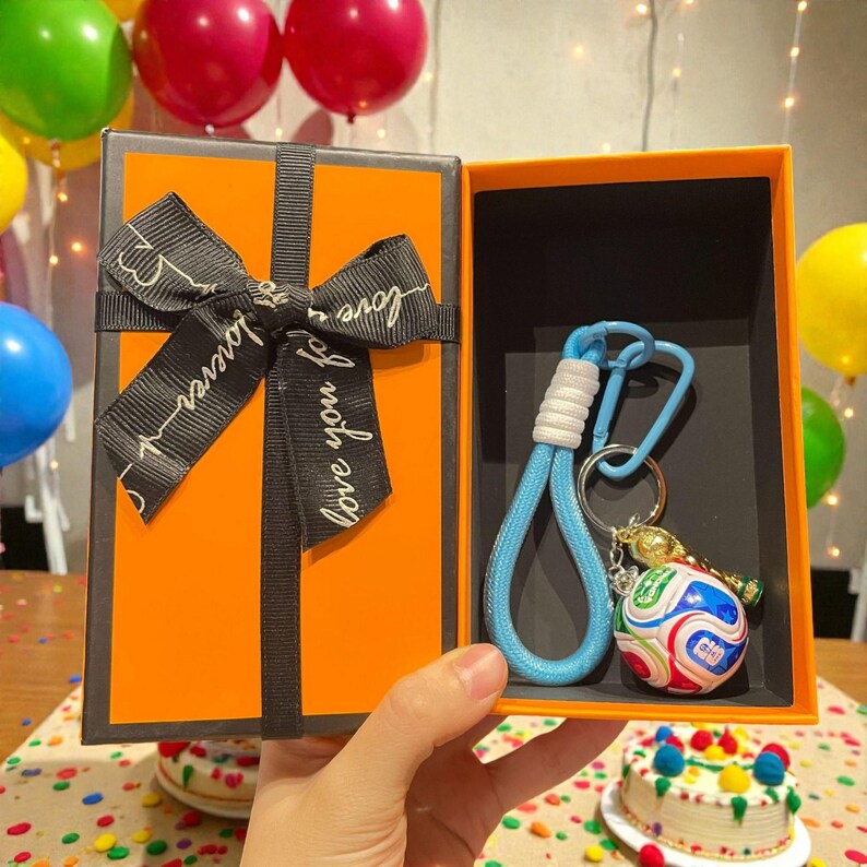 2026 World Cup Soccer Keychain Gift Box, Football Fan Keyring Souvenir ...