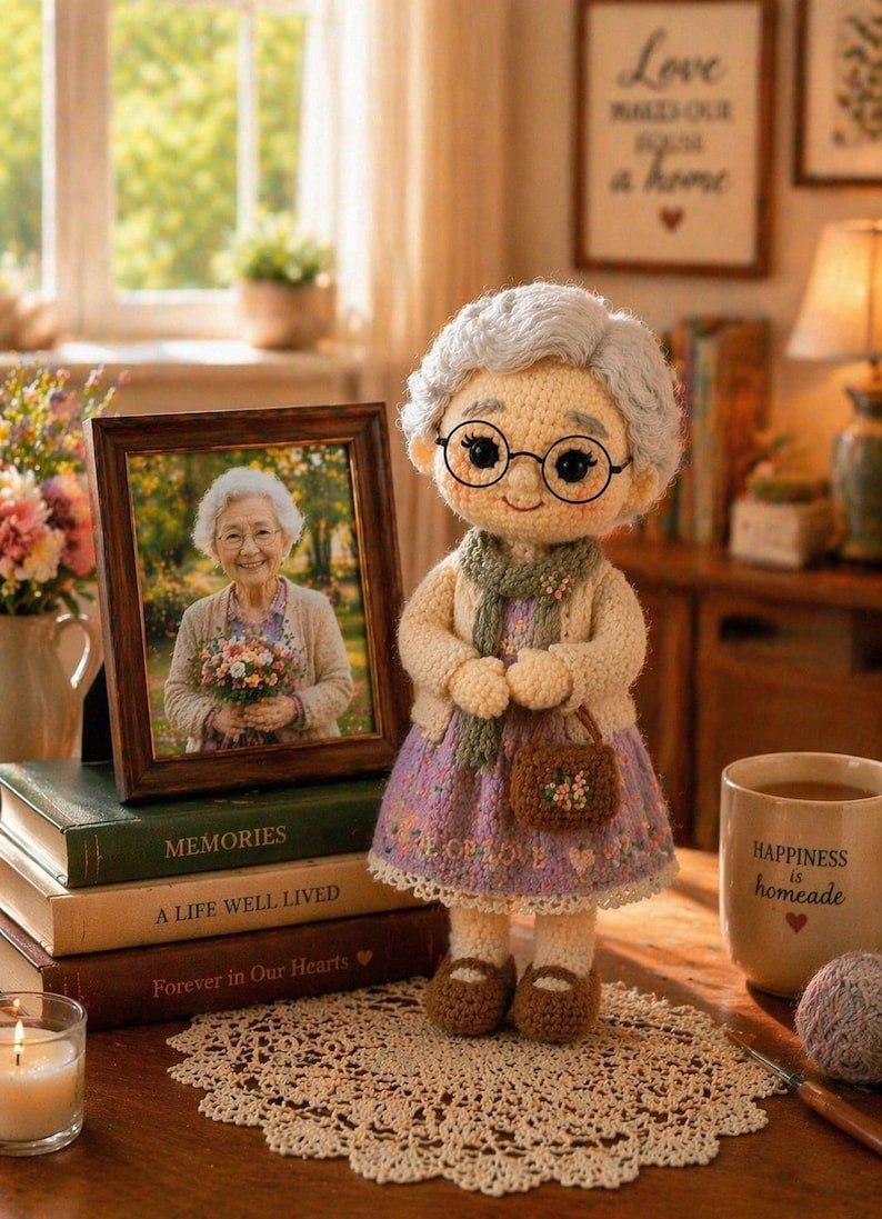 Custom Grandma Grandpa Crochet Doll From Photo, Personalized ...