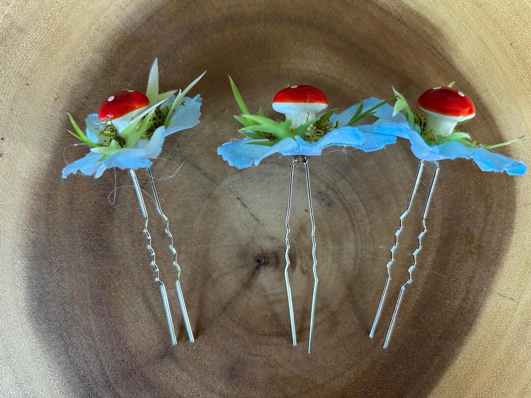 3 Mushrooms Hair Pin Set - Etsy