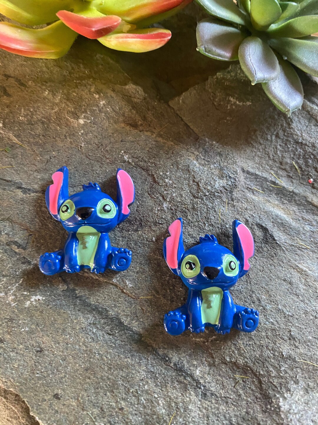 2 Blue Monster Resin Planar Flat Back - Etsy