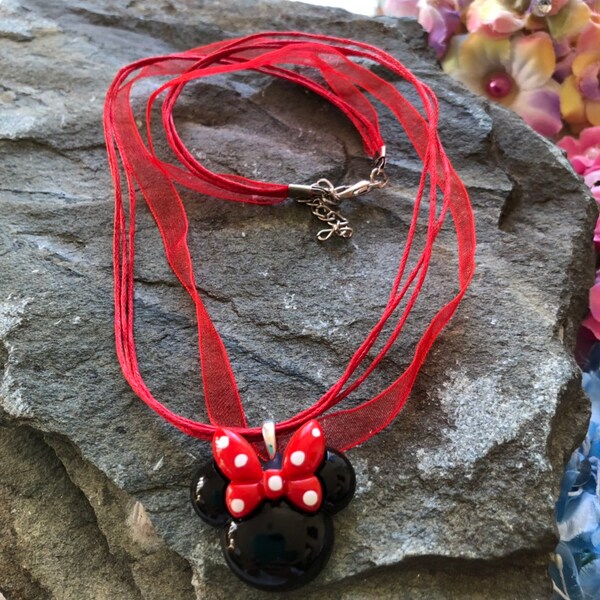 Minnie Mouse Kid Necklace - Etsy