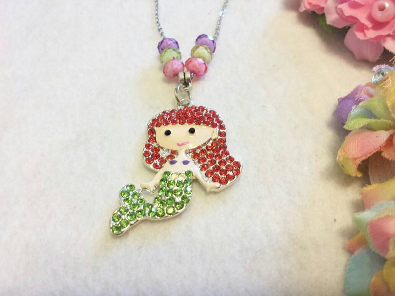 Rhinestone Mermaid Necklaces Party Favors - Etsy