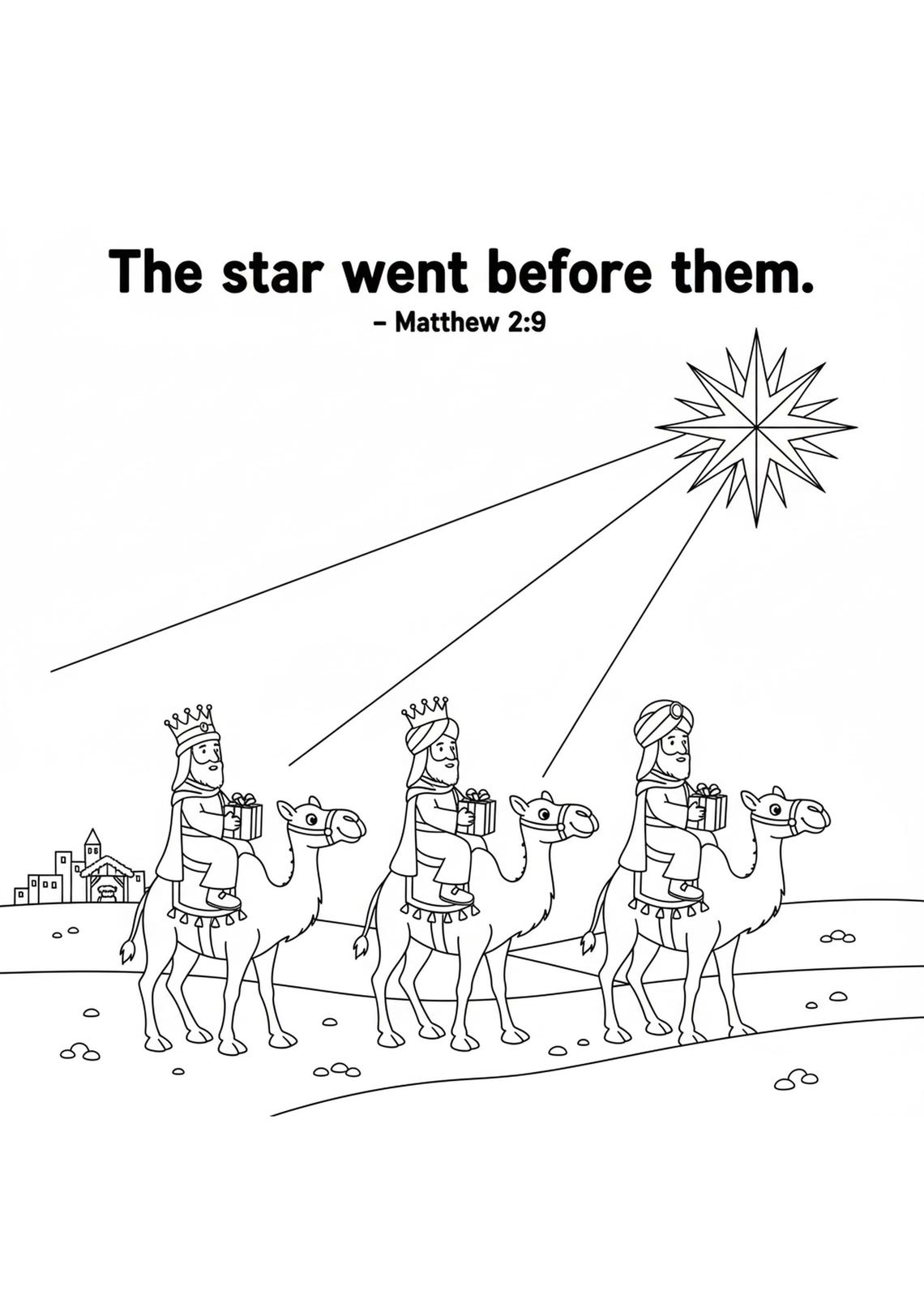 Christmas Story Coloring Pages | 13-page Nativity Activities | Sunday ...