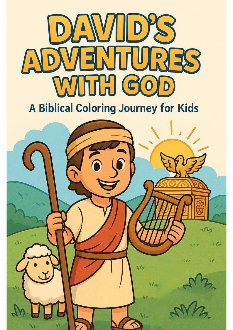 David Coloring Book | 37-page Bible Story Activities | Sunday School ...