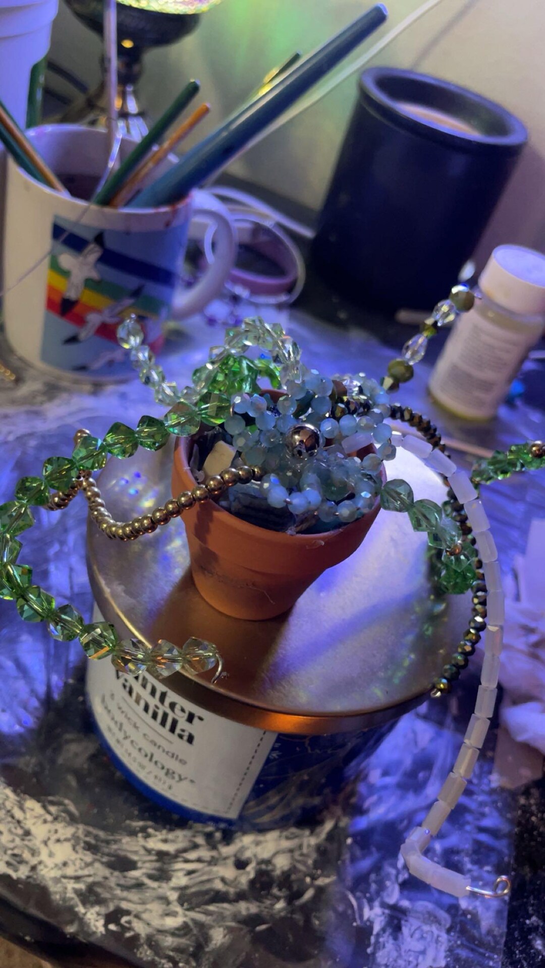 Beaded Faux House Plant - Etsy