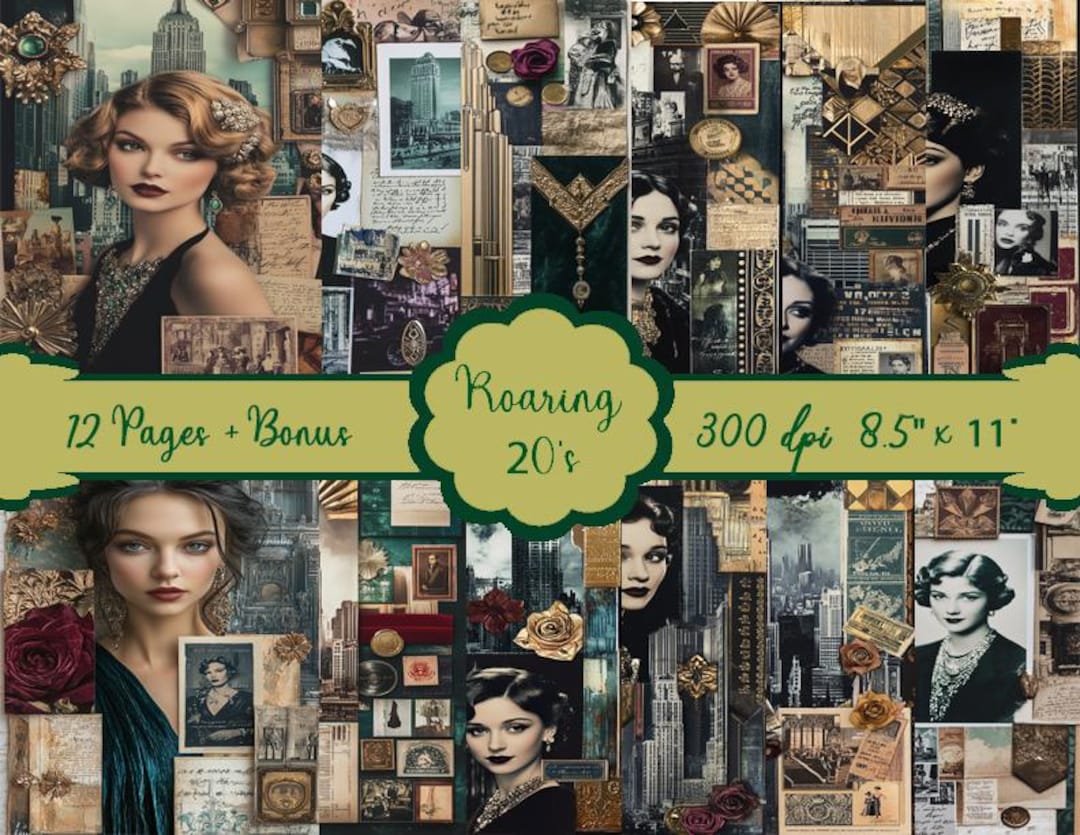 Roaring 20s Junk Journal Kit: Gilded Age Ephemera (digital Download) - Etsy