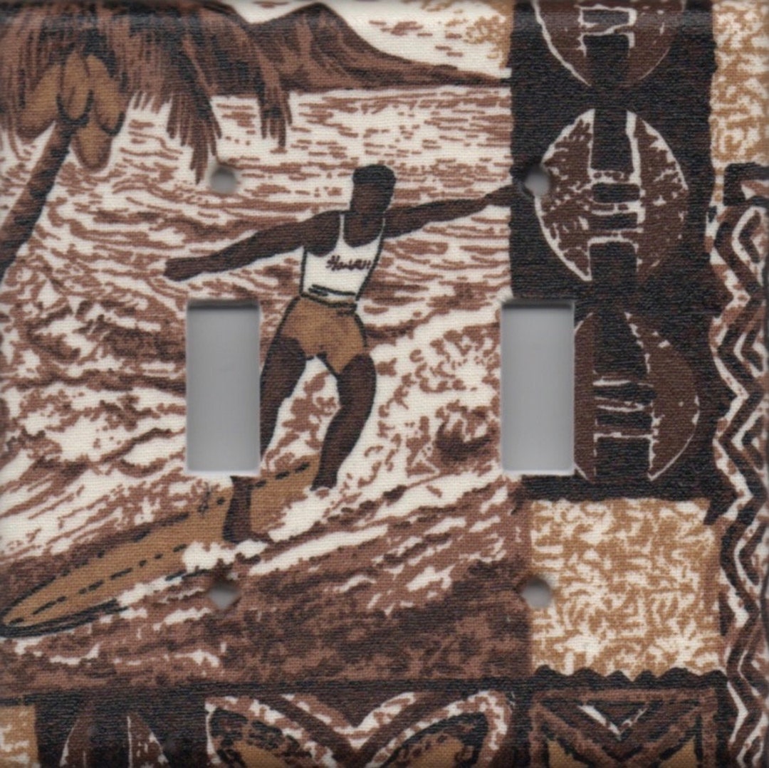 Hawai'i Surfer Double Light Switch Plate - Etsy