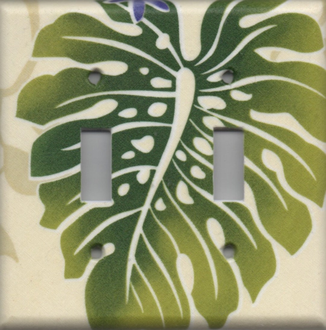Monstera Leaf Double Light Switch Plate - Etsy