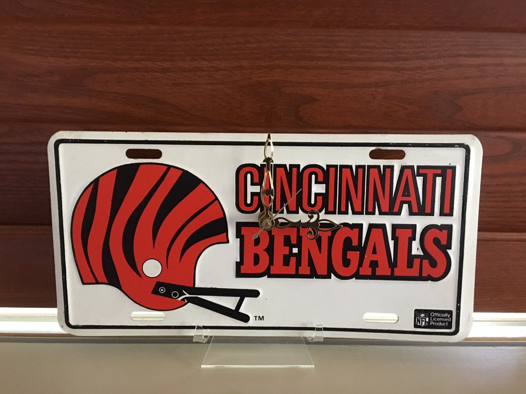 Cincinnati Bengals Vanity License Plate Clock - Etsy