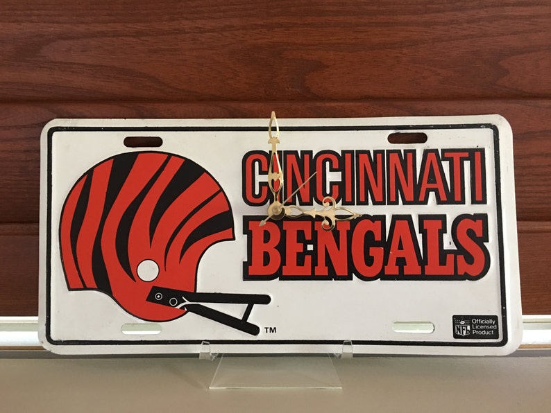 Cincinnati Bengals Vanity License Plate Clock - Etsy