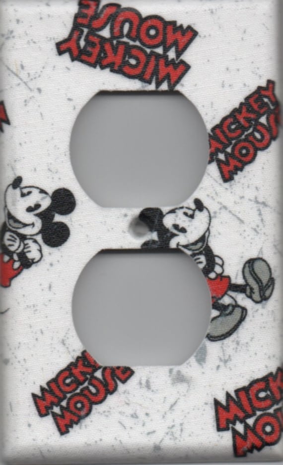 Disney Mickey Mouse Single Outlet Plate | Etsy