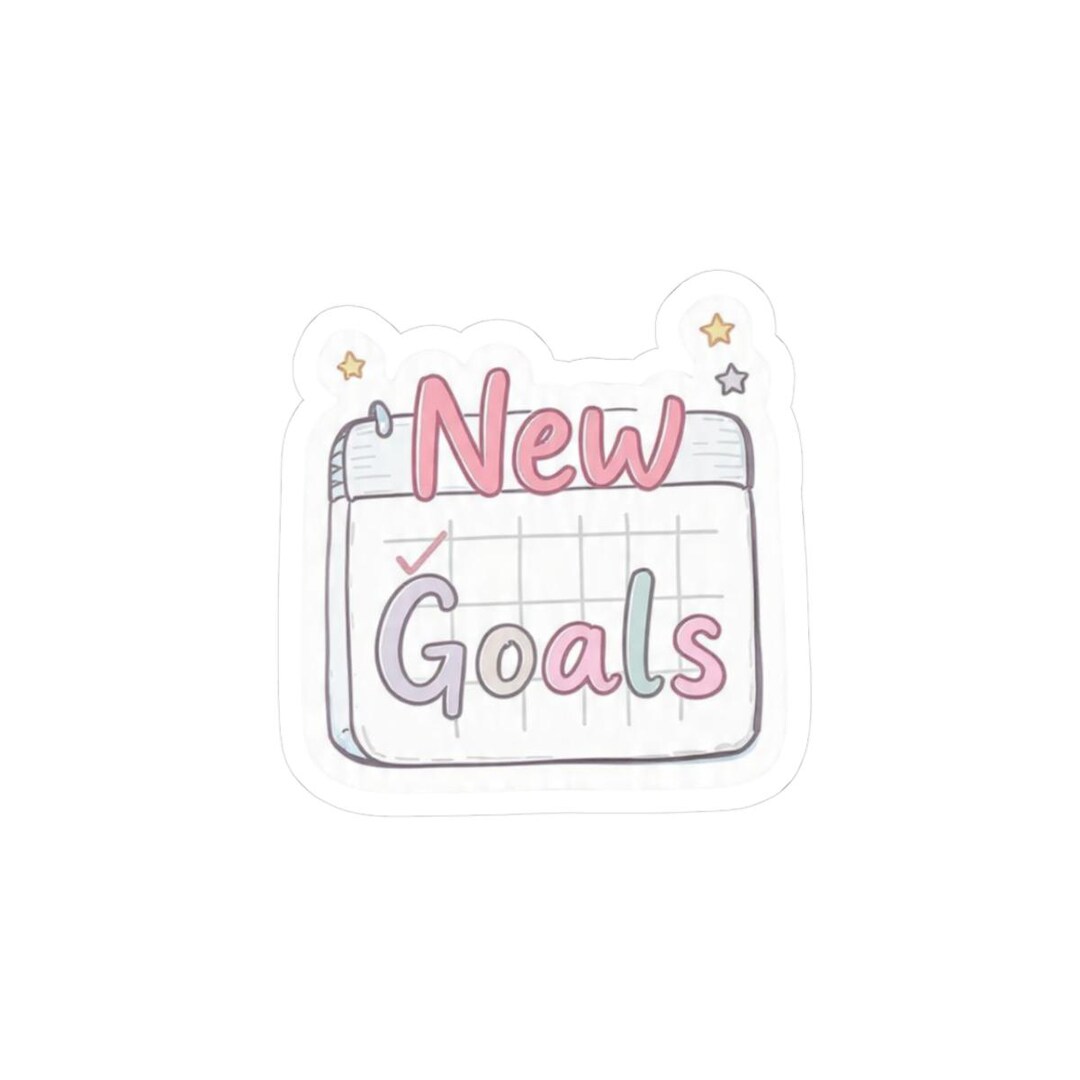 New Goals Planner Sticker Kiss-cut Sticker | Motivational Calendar ...