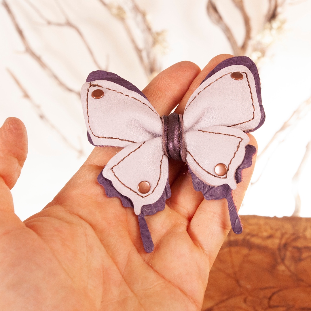 Leather Butterfly, Butterfly, Hair Accessories, Butterfly Hair Clip ...