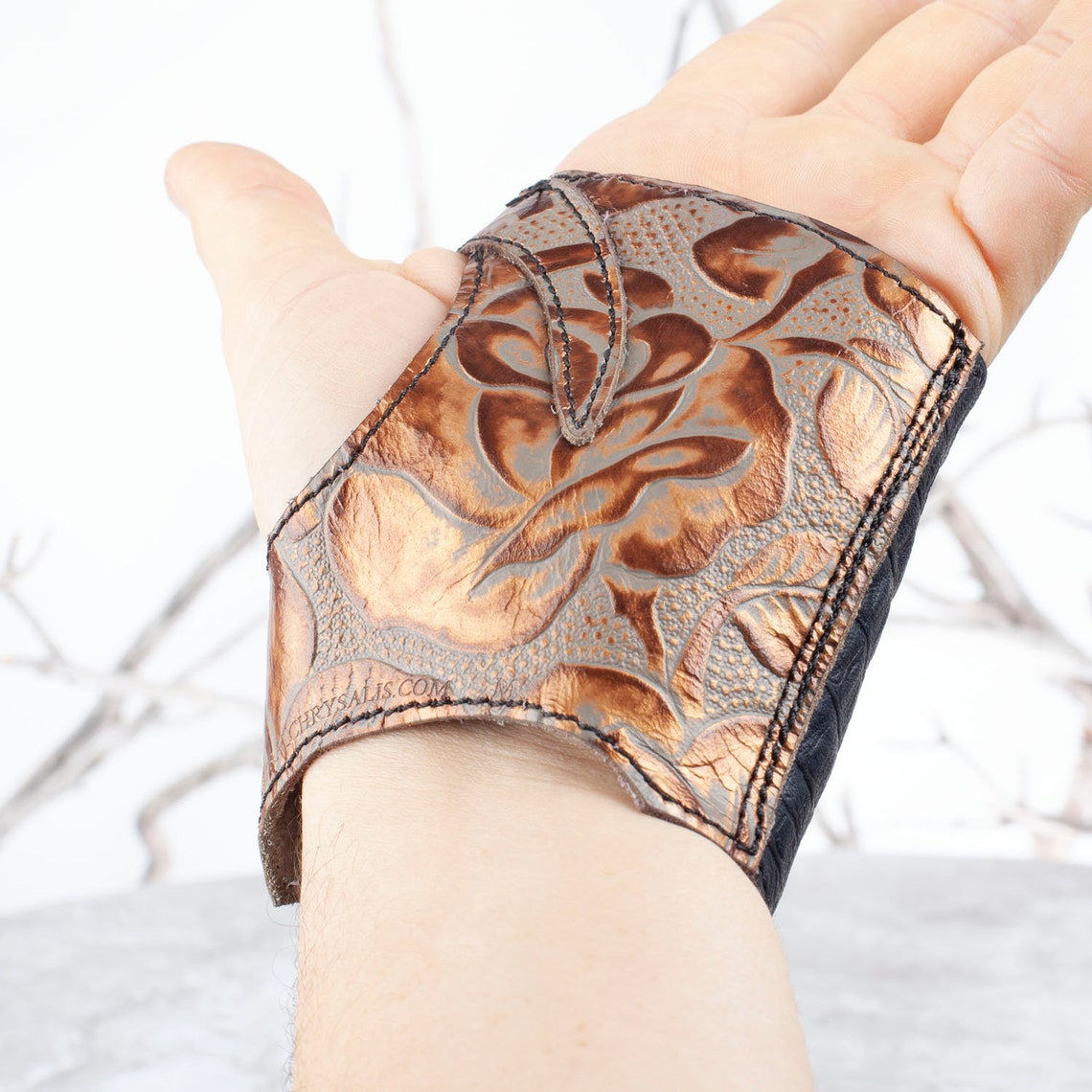 Leather Fingerless Glove Single Glove Ninja Glove Left Hand | Etsy