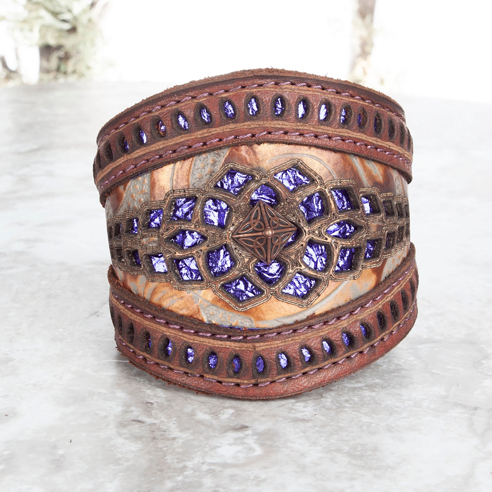 Leather Bracelet Arm Cuff Leather Wristlet Leather - Etsy