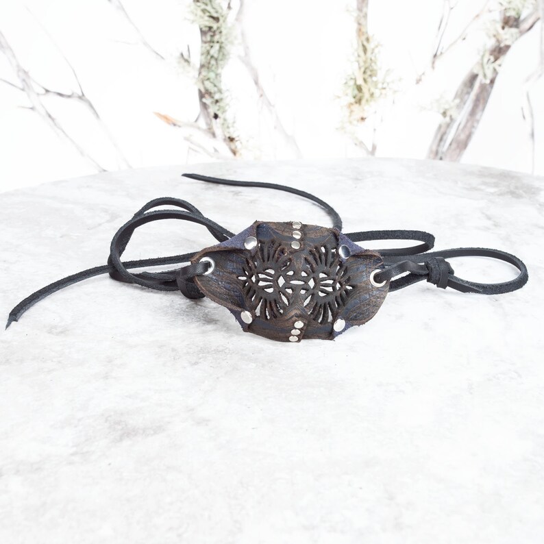 Blue Eye Patch Leather Eye Patch Eyepatch Filigree - Etsy