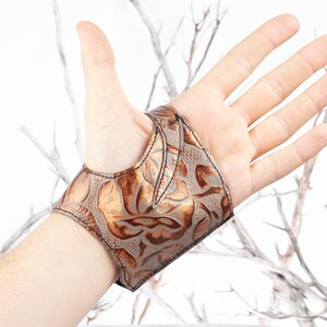 Leather Fingerless Glove, Single Glove, Ninja Glove, Left Hand Glove ...