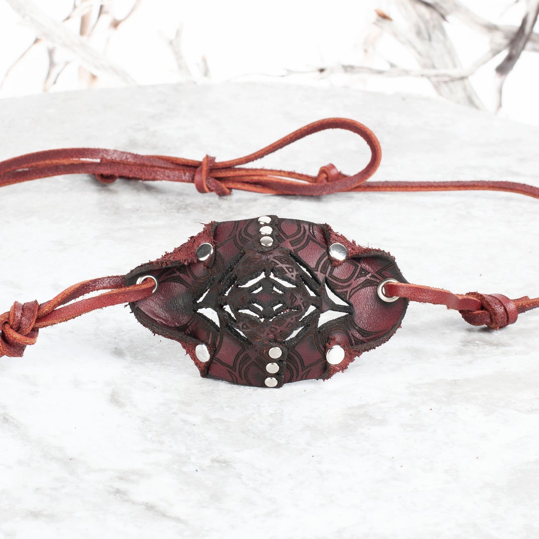 Red Eye Patch Leather Eye Patch Eyepatch Filigree Eyepatch - Etsy