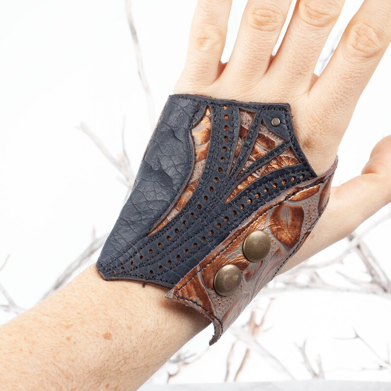 Leather Fingerless Glove Single Glove Ninja Glove Left Hand | Etsy