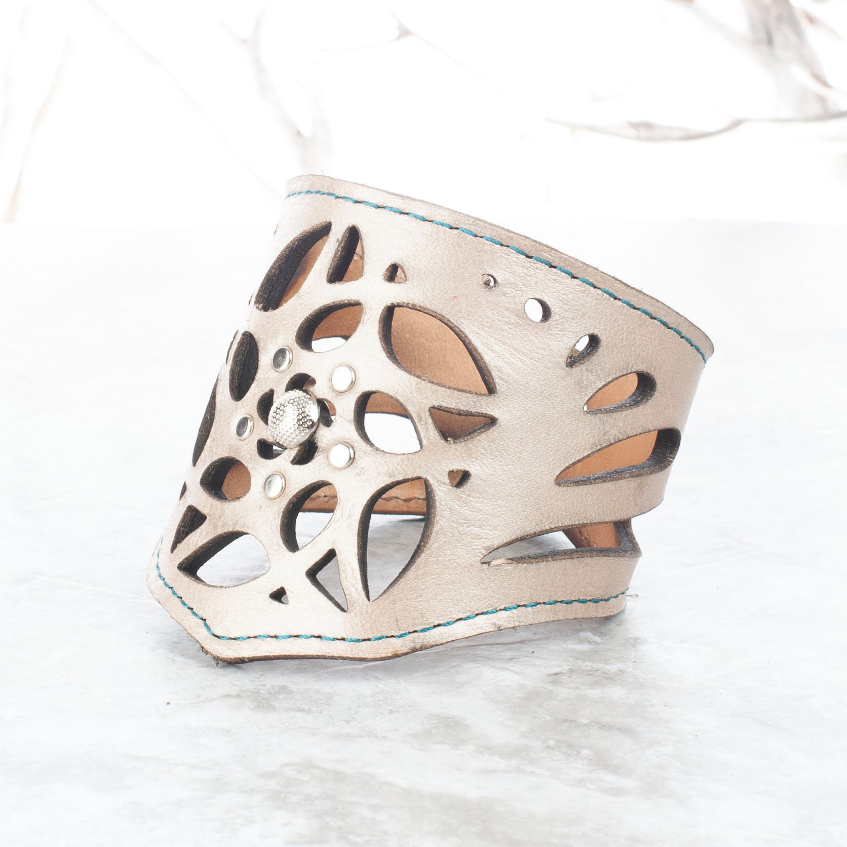 Leather Bracelet Arm Cuff Leather Wristlet Leather | Etsy