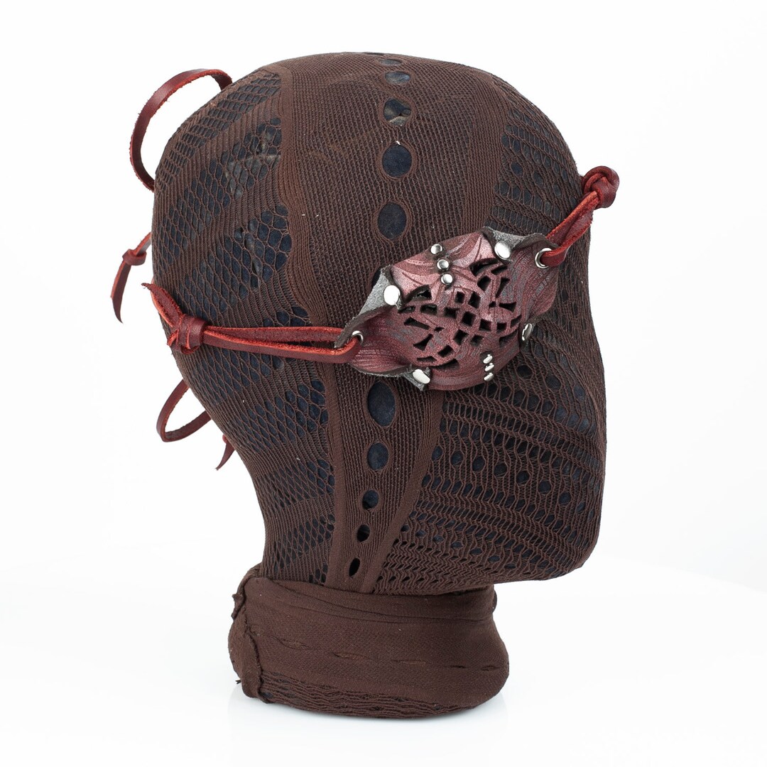 Red Eye Patch Leather Eye Patch Eyepatch Filigree Eyepatch - Etsy