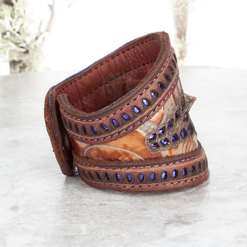 Leather Bracelet Arm Cuff Leather Wristlet Leather - Etsy