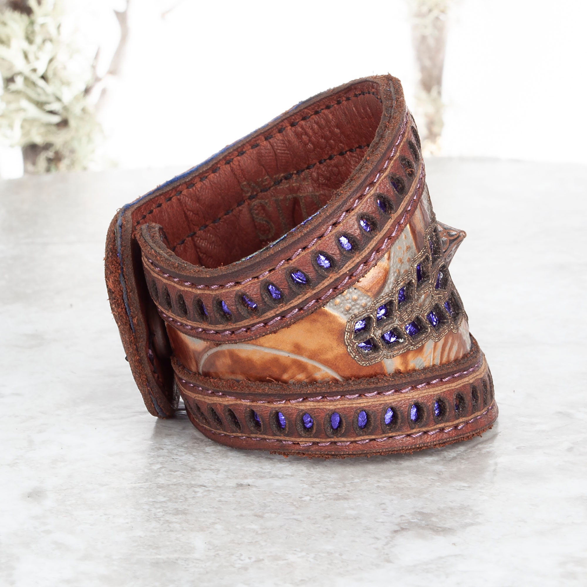 Leather Bracelet Arm Cuff Leather Wristlet Leather | Etsy